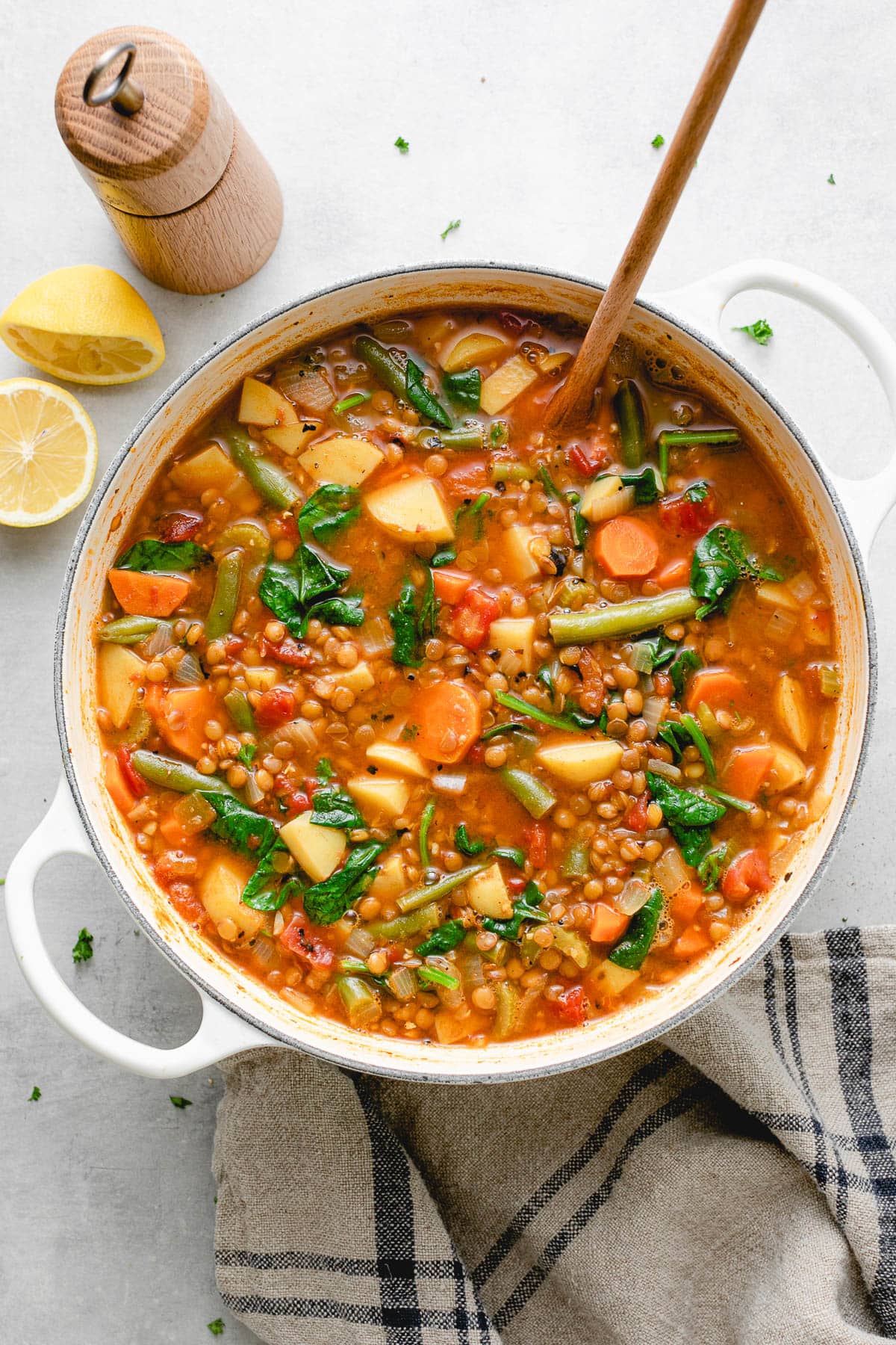 Lentil And Vegetable Soup Recipe | Dirty Dishes Messy Kisses